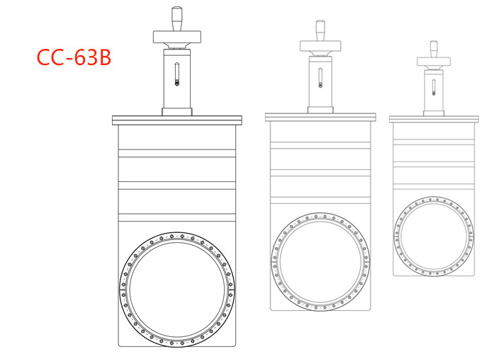 Small Noise Vacuum Gate Valve DN63 1E+5 To 1E-7 Application Range ISO-F ...